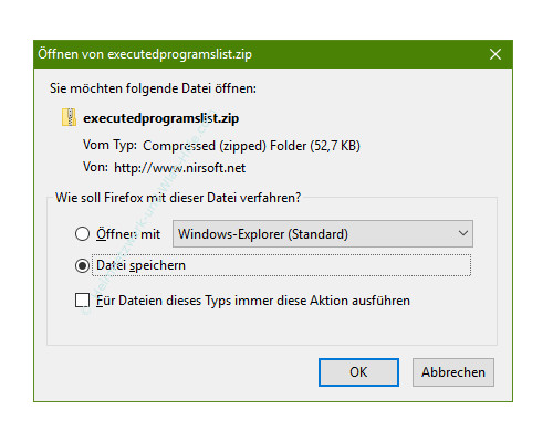 Executed Programs List Tutorial