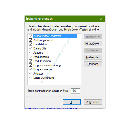 Executed Programs List Tutorial